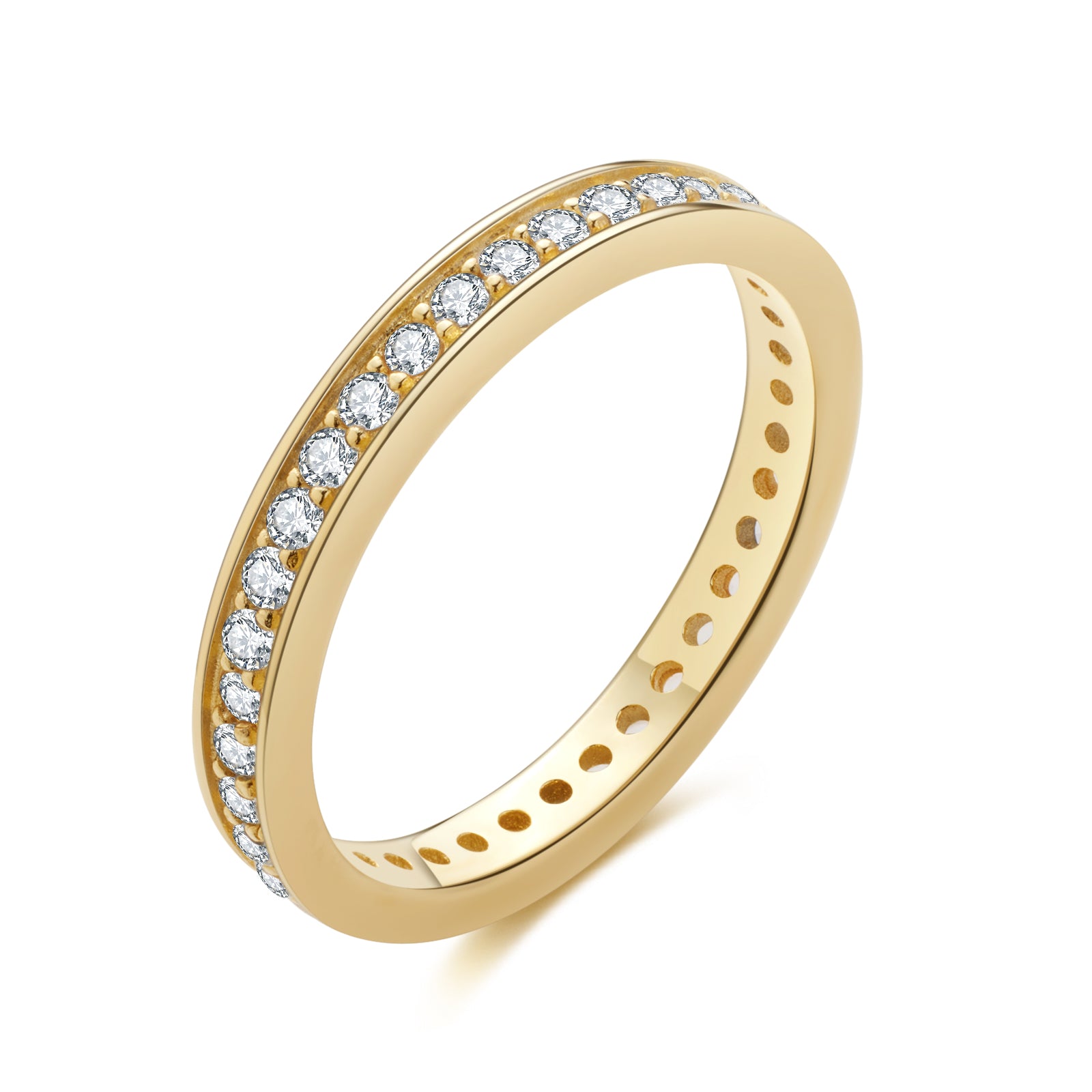 Spoiled Joy Eros Gemstone Ring - 925 Sterling Silver Eternity Band with ...